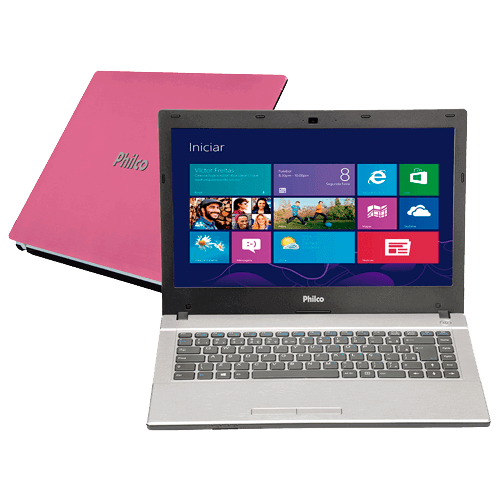 Notebook Philco 14G-R144LM - Rosa - Intel Atom Dual Core...